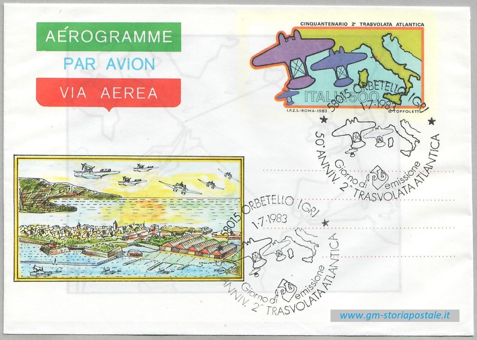 Aerogramma 500 lire Seconda Trasvolata Atlantica – Mezzo Secolo di ...
